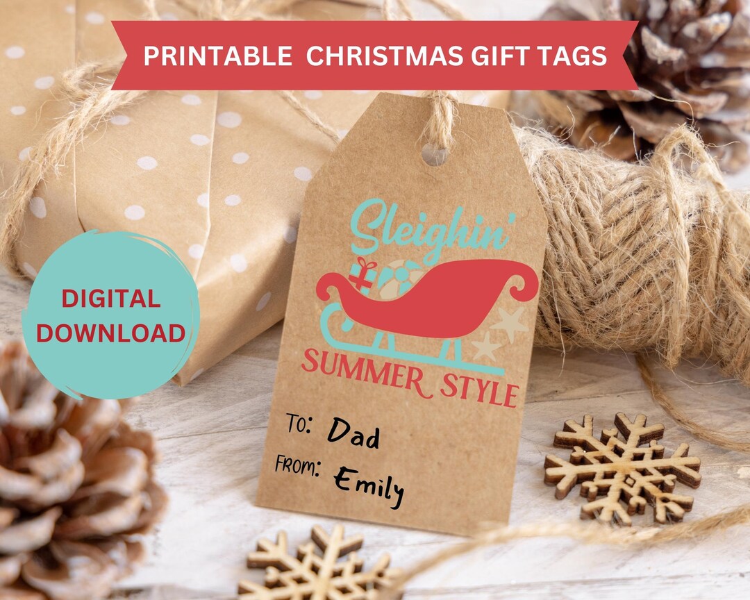 Beachy Theme Christmas Gift Tags Coastal Living Gift Giving - Etsy