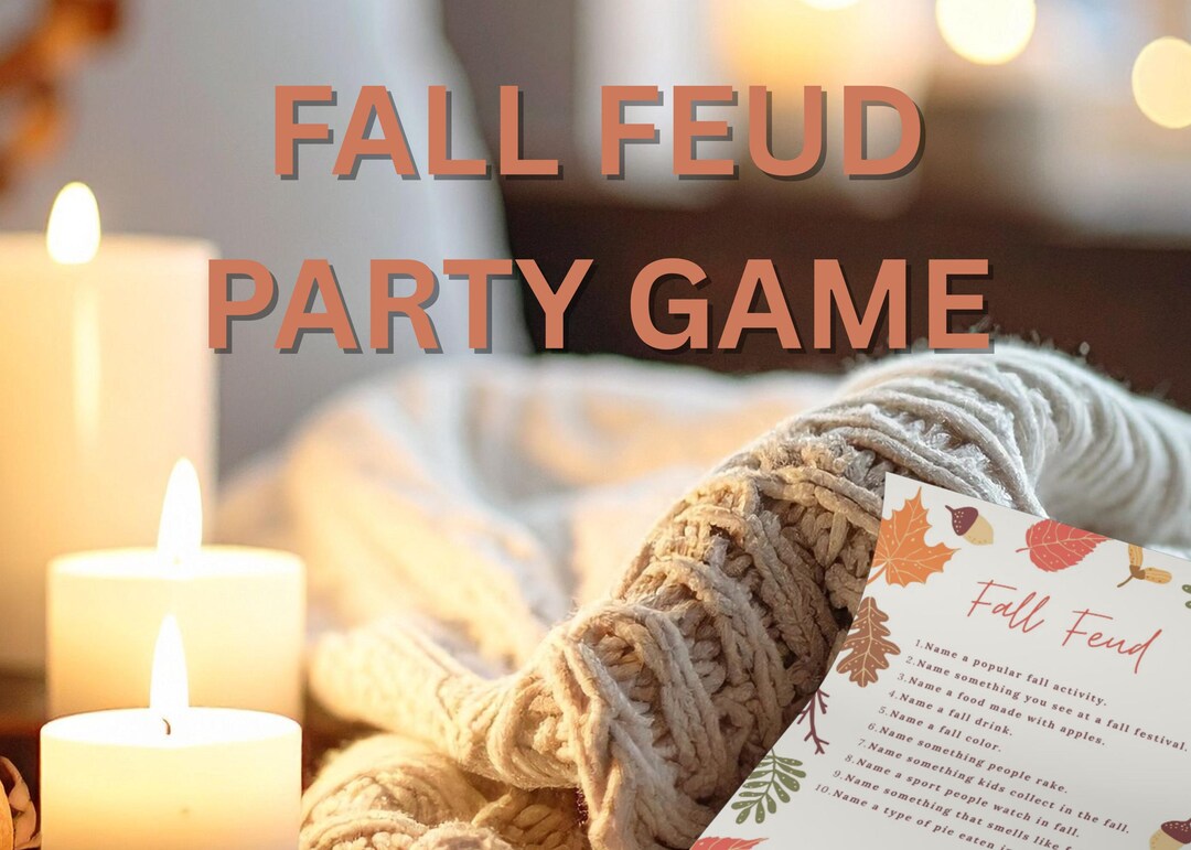 Printable Fall Family Feud Game | Autumn Party Game for Adults and Kids ...