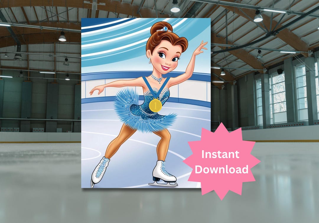Pin the Gold Medal on the Figure Skater, Ice Skating Theme Game ...