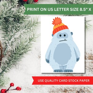 Winter Game, Pin the Hat on the Silly Yeti, Digital Download, All Ages ...