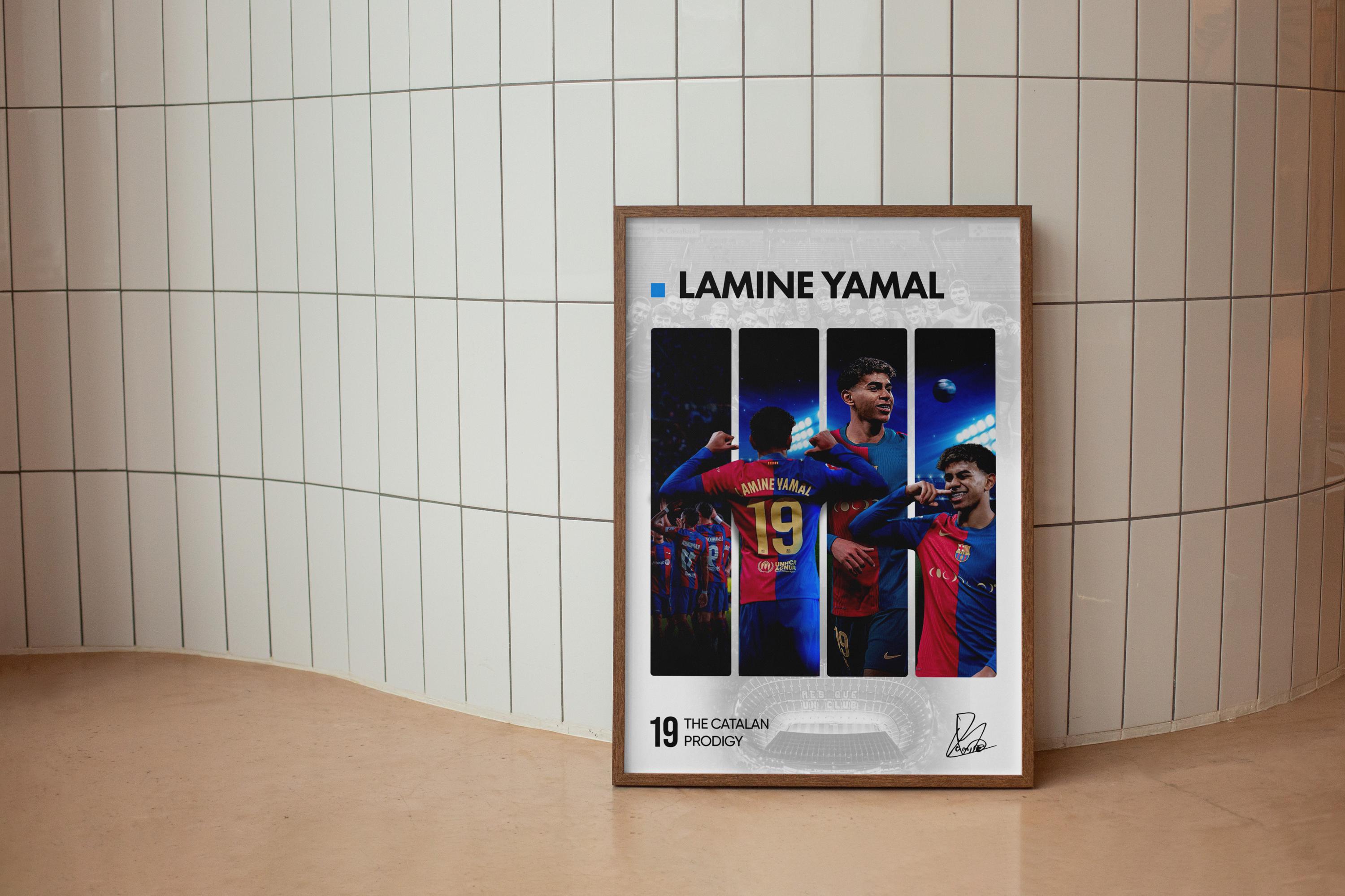 Lamine Yamal Poster: Barcelona Wonderkid, Sports Wall Art (digital ...