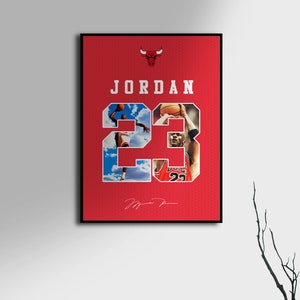 Michael Jordan 23 Poster: Legendary Moments and Signature Art - Etsy