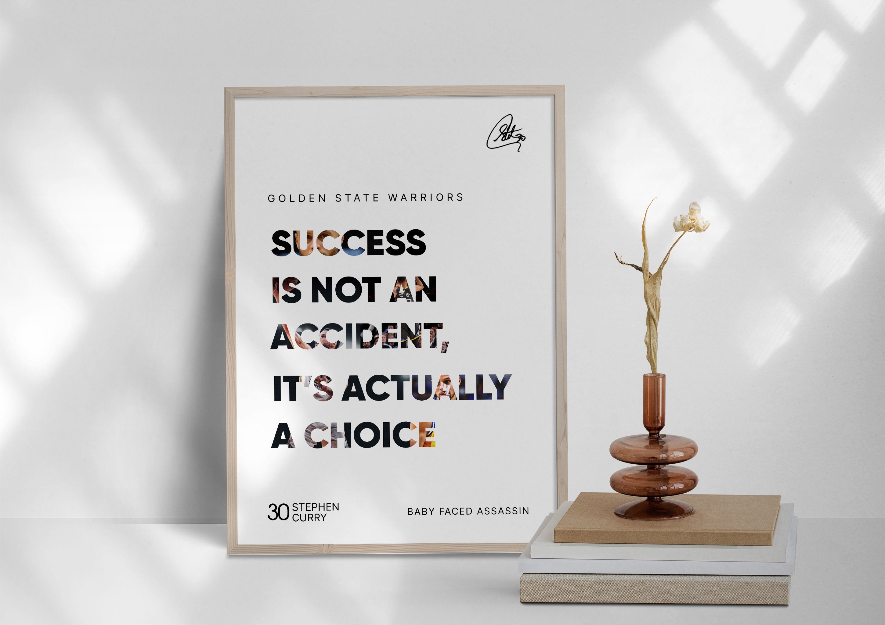 Stephen Curry Quote With Signature | Motivational Wall Art | Golden ...