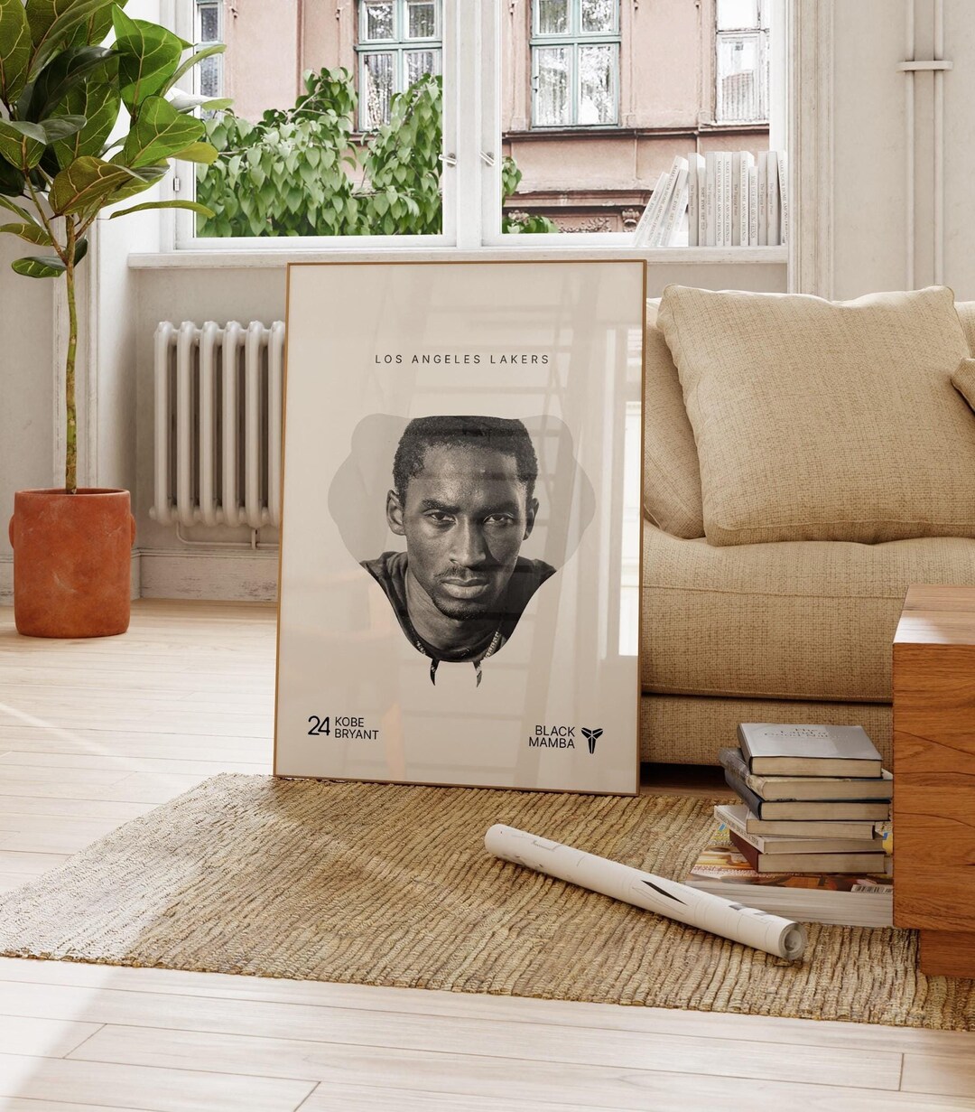 Kobe Bryant Black Mamba Poster | Los Angeles Lakers Digital Wall Art ...