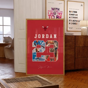 Michael Jordan 23 Poster: Legendary Moments and Signature Art - Etsy