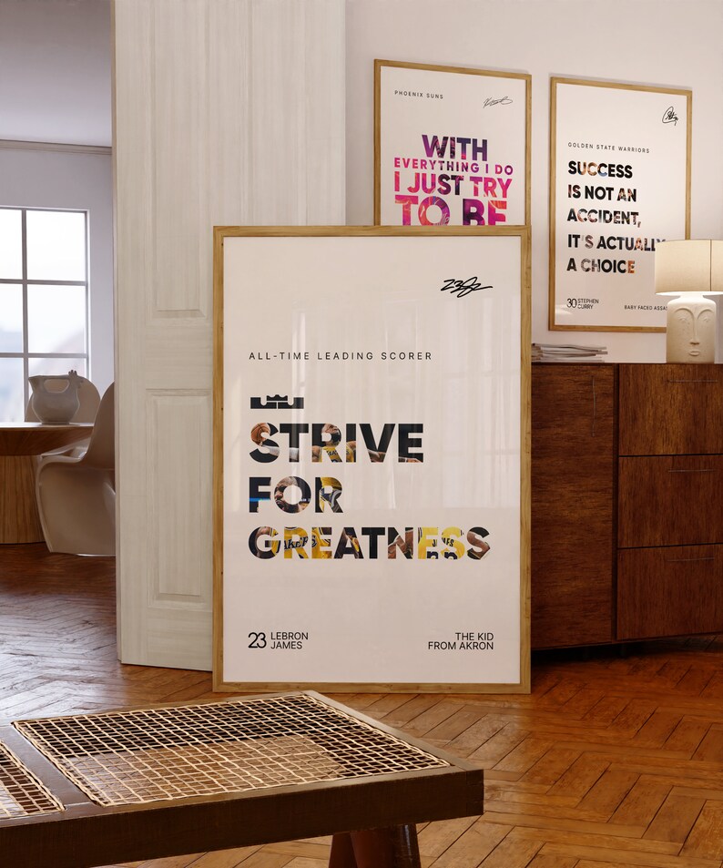 Lebron James 'strive for Greatness' Poster: NBA All-time Leading Scorer ...