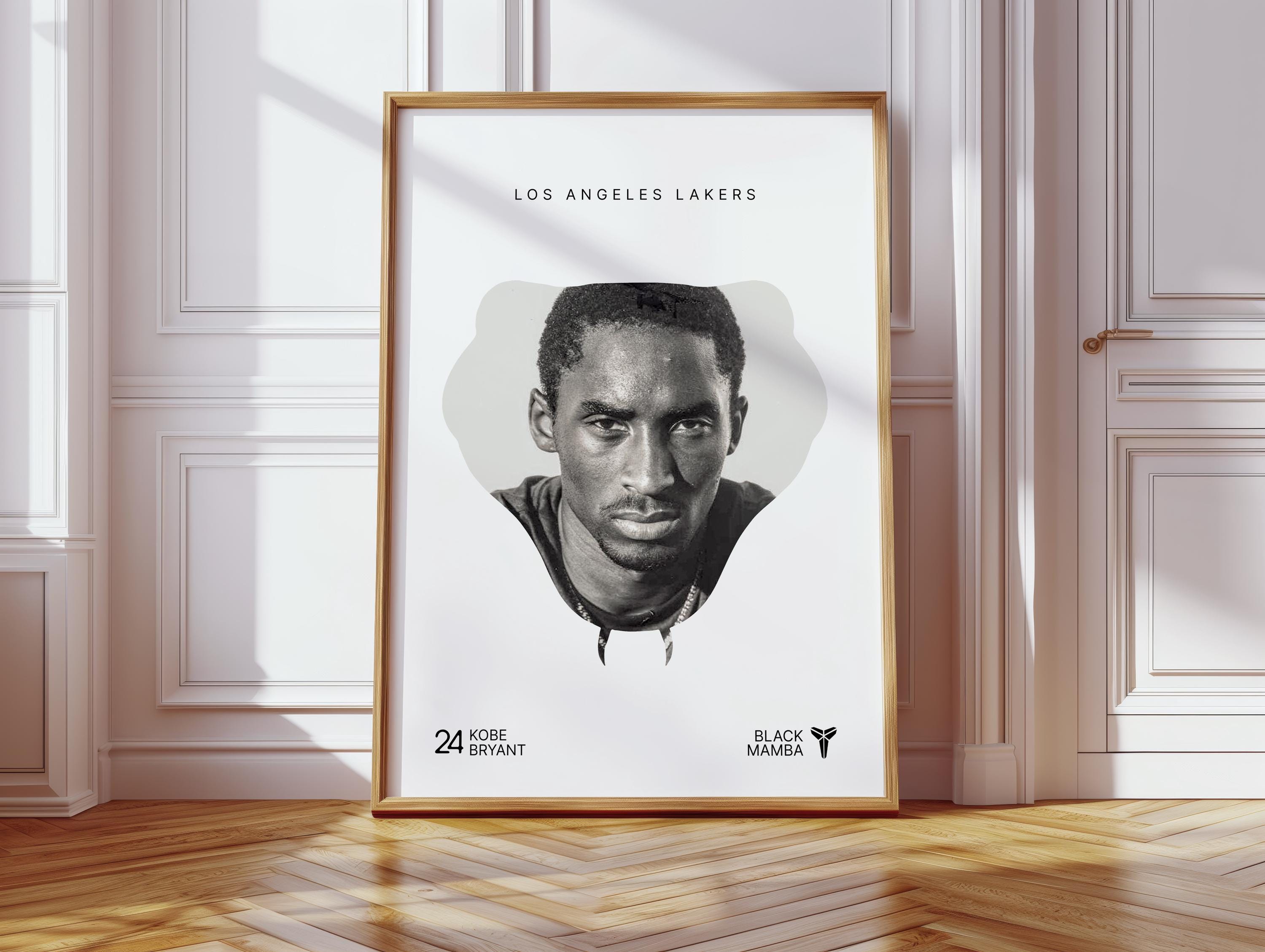 Kobe Bryant Black Mamba Poster | Los Angeles Lakers Digital Wall Art ...