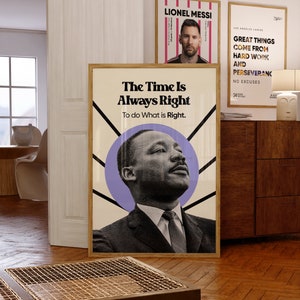 Martin Luther King Jr. Motivational Poster, Black History Month Decor ...
