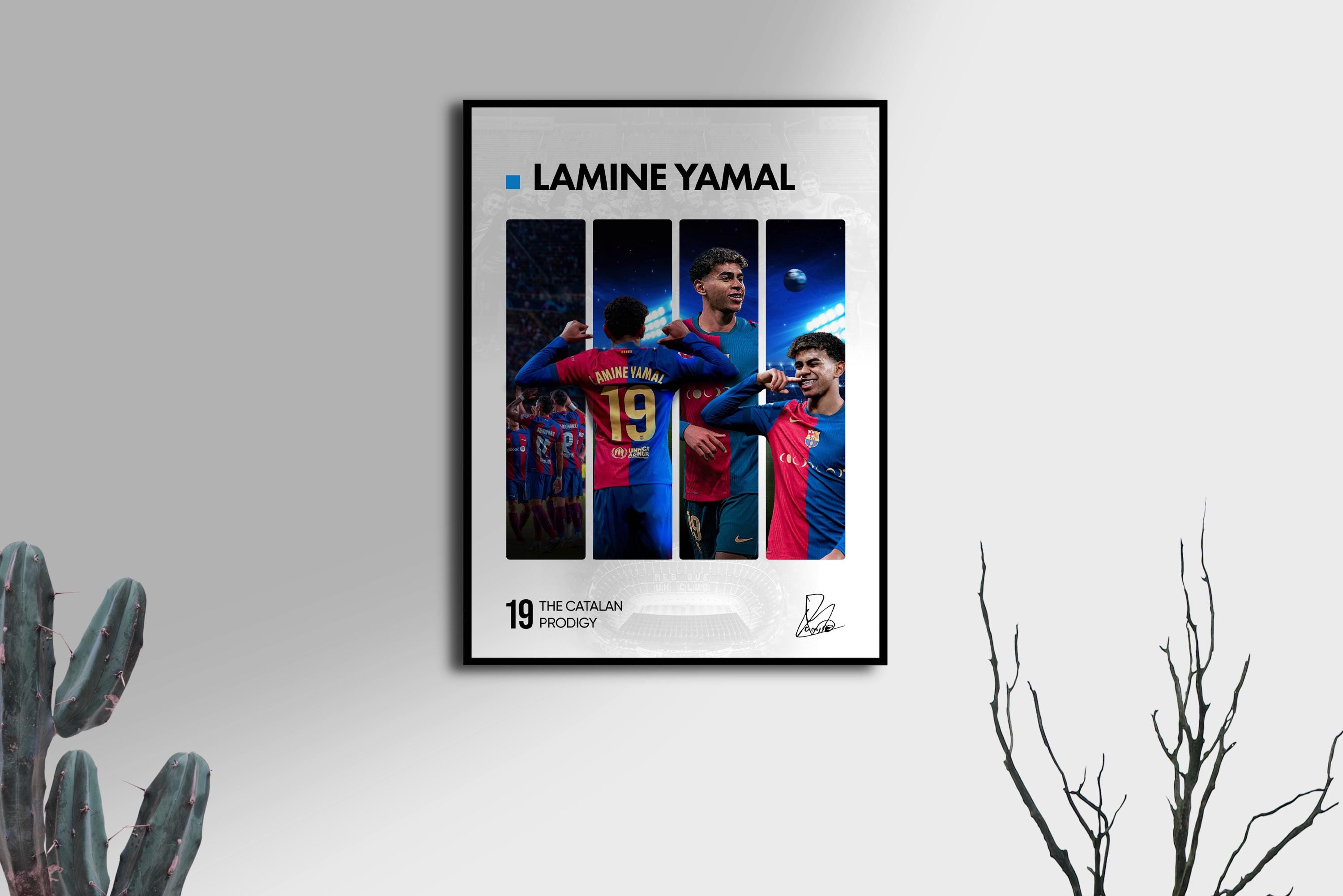 Lamine Yamal Poster: Barcelona Wonderkid, Sports Wall Art (digital ...