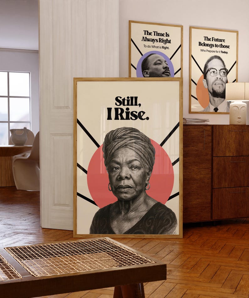 Maya Angelou 'still I Rise' Inspirational Art Print (digital Download ...