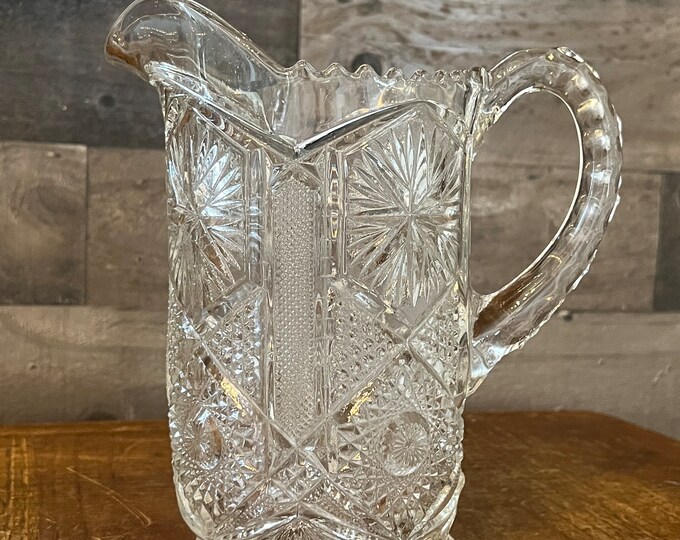 Antique Imperial Glass EAPG Clear Glass Pitcher - Elegant Pitcher ...