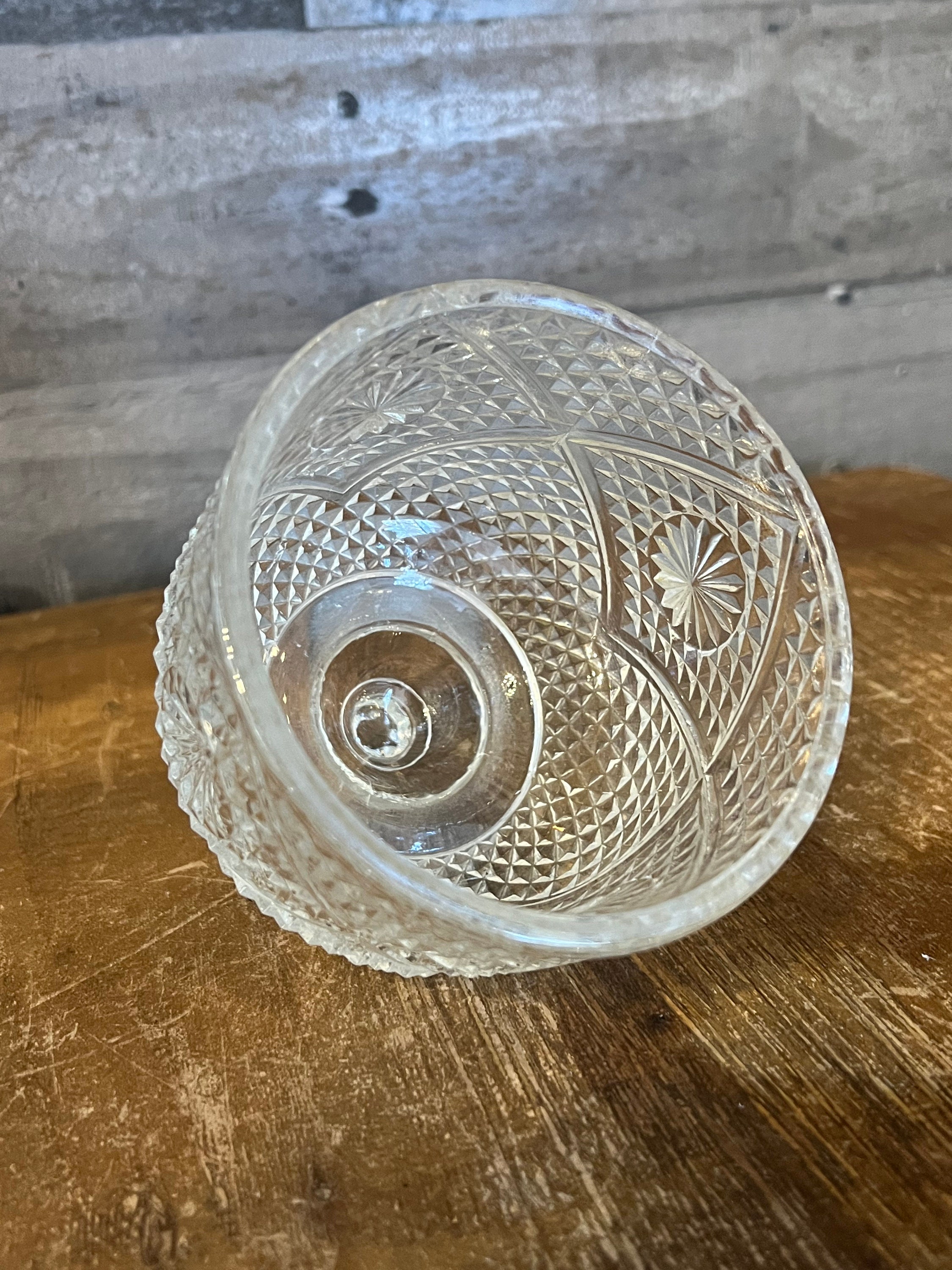 Vintage AVON Petite Diamond Point Glass Dome - Etsy