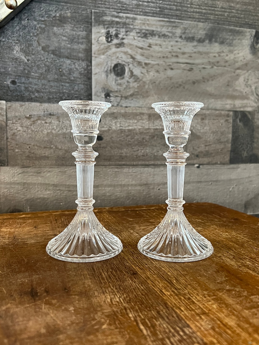Pair of Lenox Crystal Candlestick Holders Vintage Lenox - Etsy