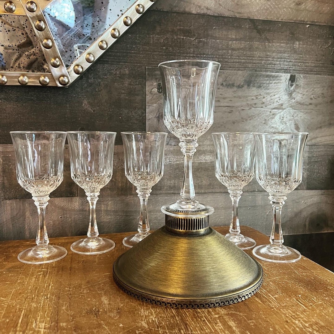 Set of 6 Brighton by Toscany Crystal Wine Glasses - Water Goblets - Etsy
