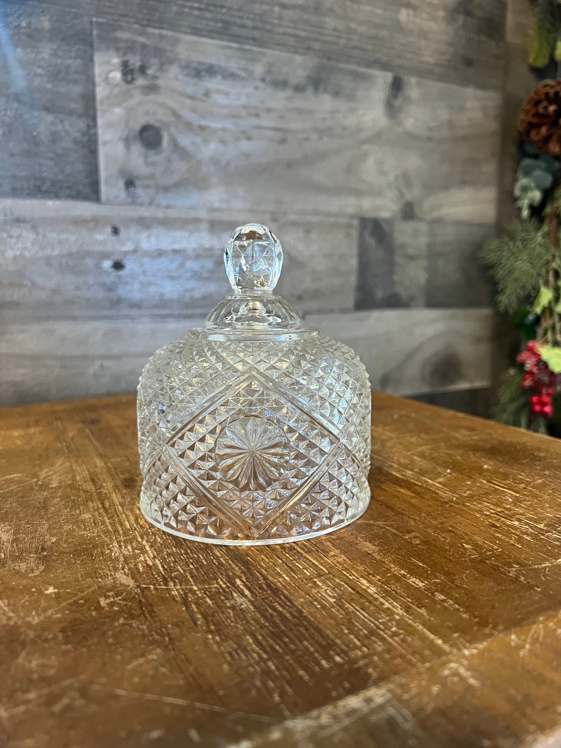 Vintage AVON Petite Diamond Point Glass Dome - Etsy