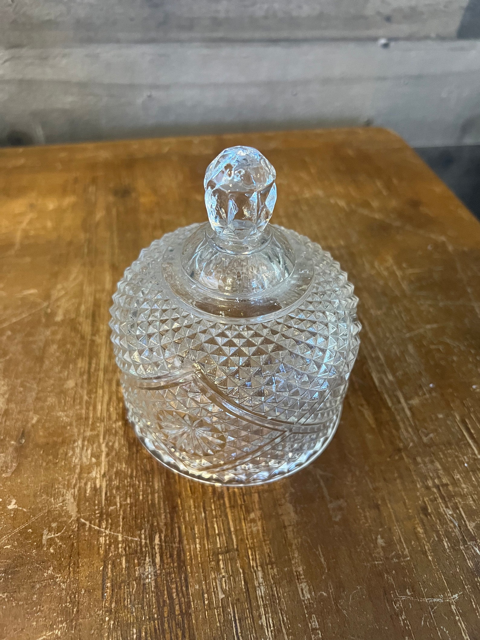 Vintage AVON Petite Diamond Point Glass Dome - Etsy