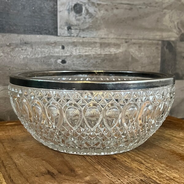Silver Rim Bowl - Etsy