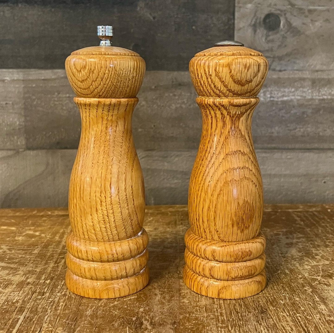 Vintage Olde Thompson Wood Salt and Pepper Grinder Set - Etsy