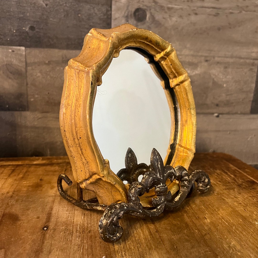Vintage Small Gold Frame Mirror - Etsy