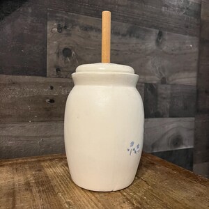 Vintage White and Blue Pottery Cow Butter Churn - Etsy