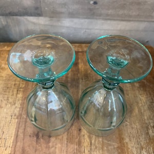2 Libbey Glass Gibraltar Spanish Green Water Goblets - Etsy
