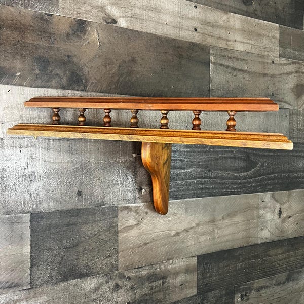 Wooden Spindle Wall Shelf - Etsy