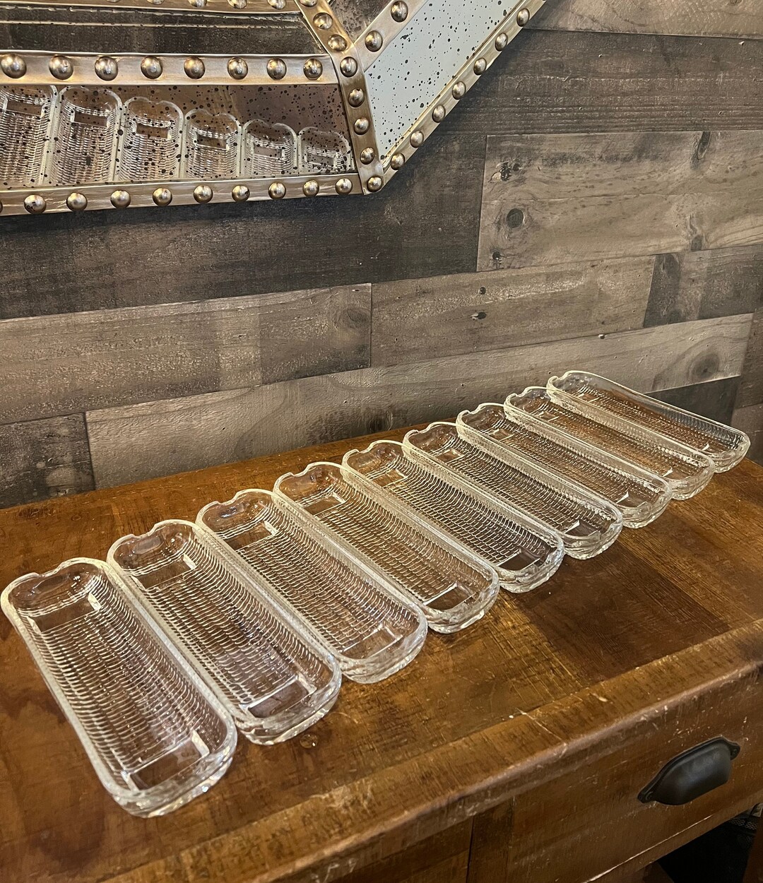 Vintage Clear Glass Corn on the Cob Holders Set of 9 Corn - Etsy