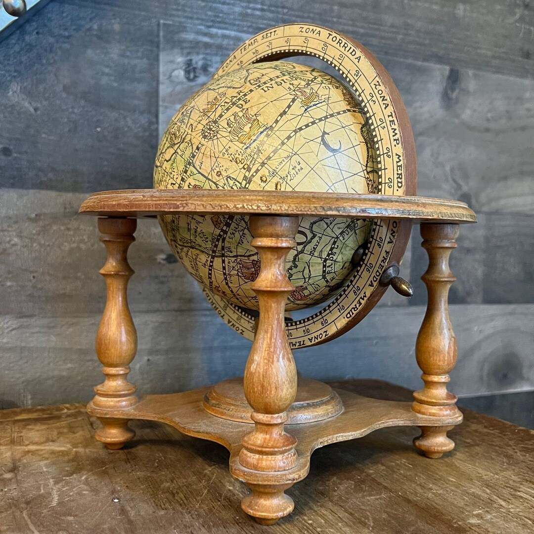Small Vintage Olde World Globe Made in Italy - Etsy