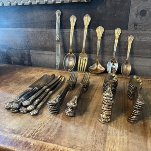 Vintage Godinger Gold Tone Gold Master Silverware Set - Forks, Spoons ...