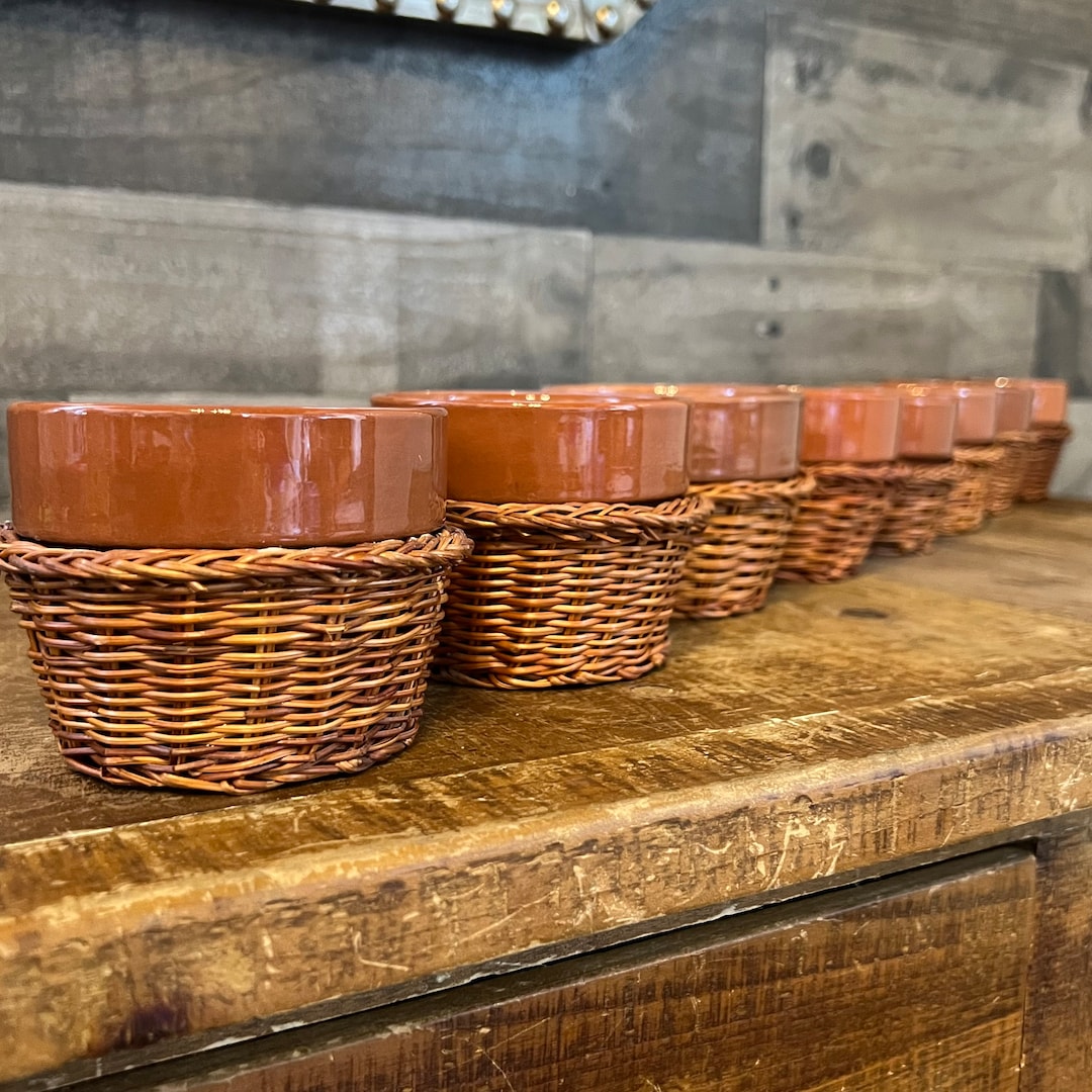 Petite Wicker Basket Planter Pots - Etsy