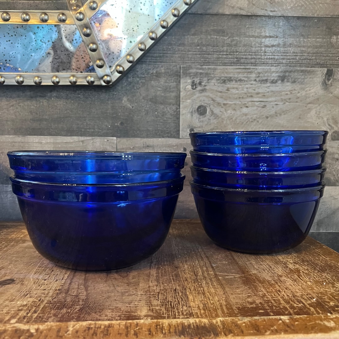 Cobalt Blue Anchor Hocking Mixing Bowl - Etsy