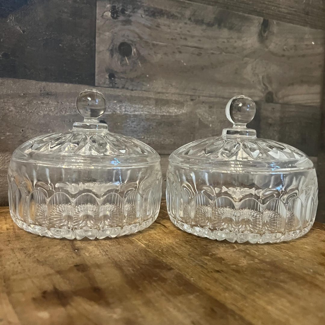 Gorham Crystal Lidded Candy Dish - Etsy