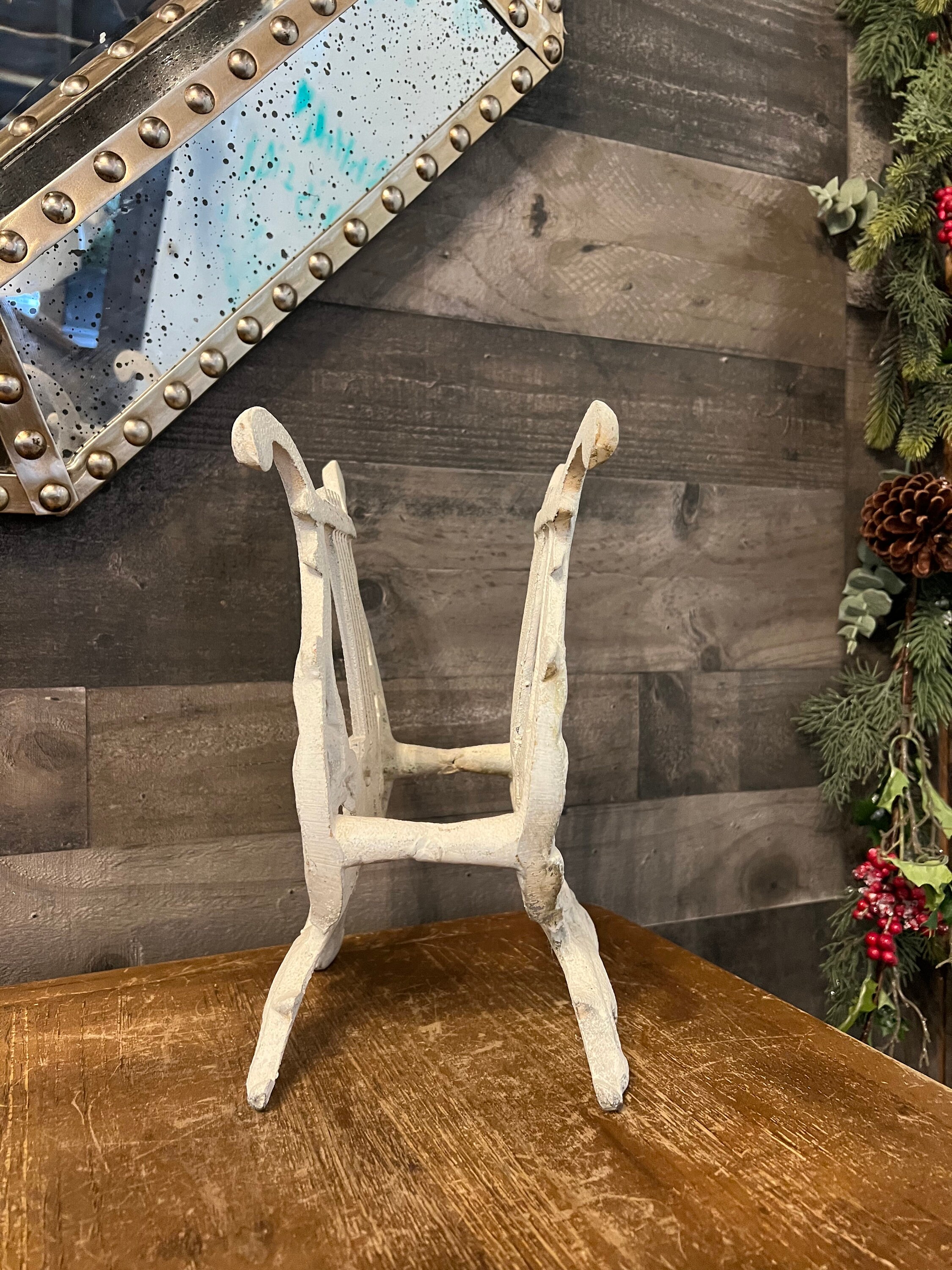 Vintage White Lyre Harp Book Stand Music Stand Paper Stand - Etsy