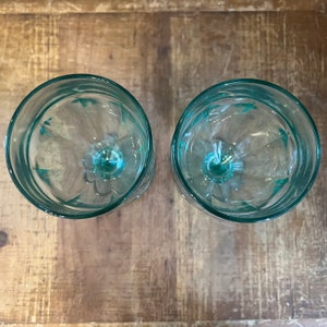 2 Libbey Glass Gibraltar Spanish Green Water Goblets - Etsy