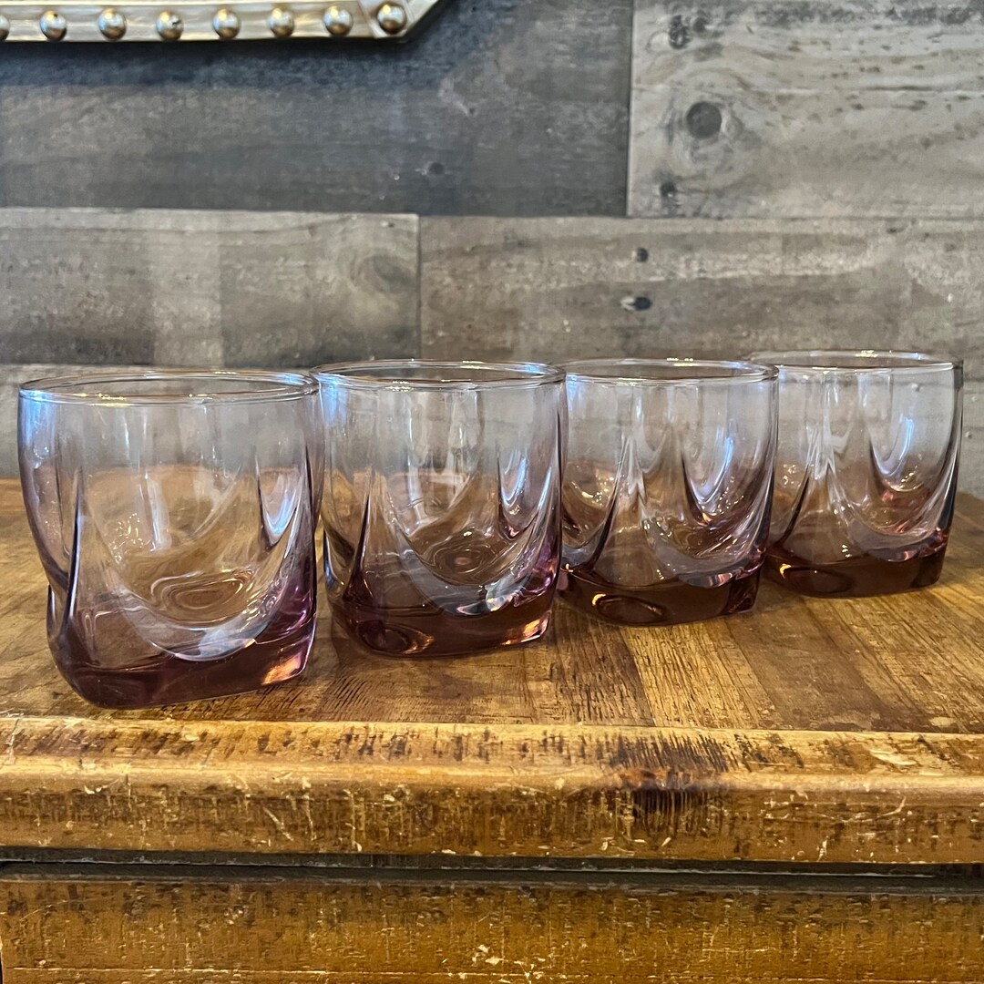 4 Libbey Glass Company Imperial Plum Rocks Glasses - Etsy
