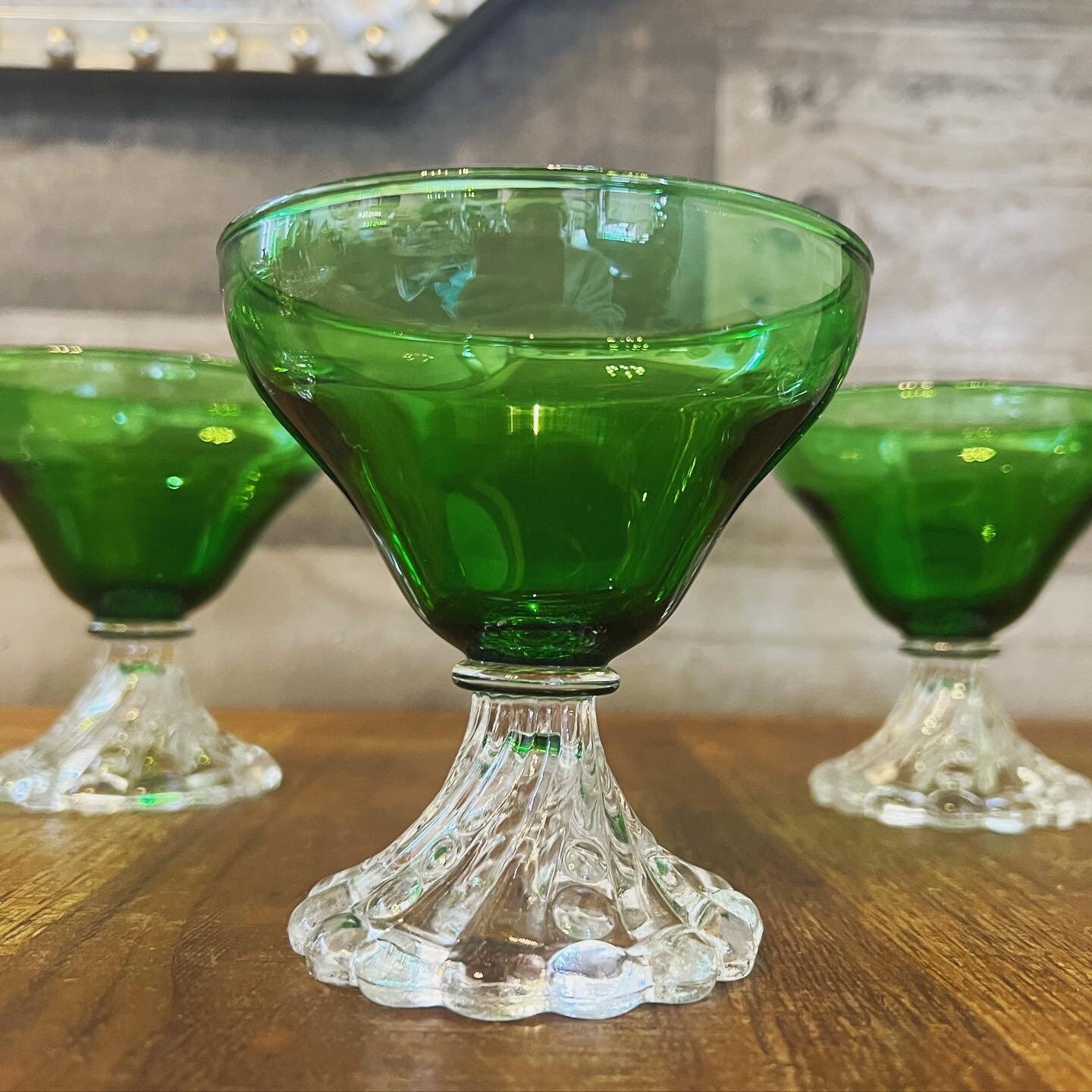 Anchor Hocking Emerald Green Cocktail Coupes Burple - Etsy
