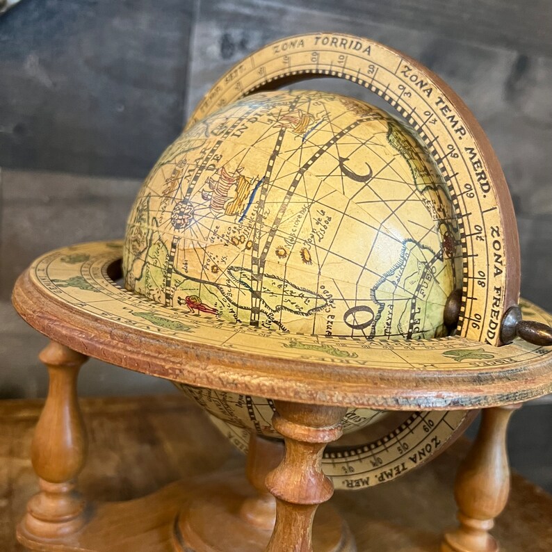 Small Vintage Olde World Globe Made in Italy - Etsy