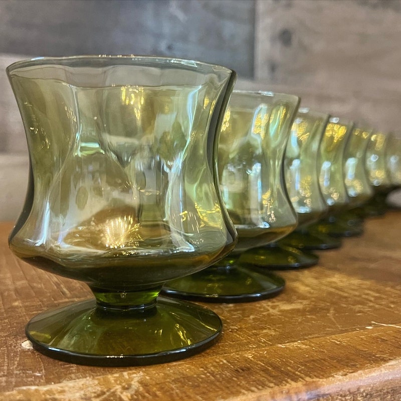Green Glassware - Etsy