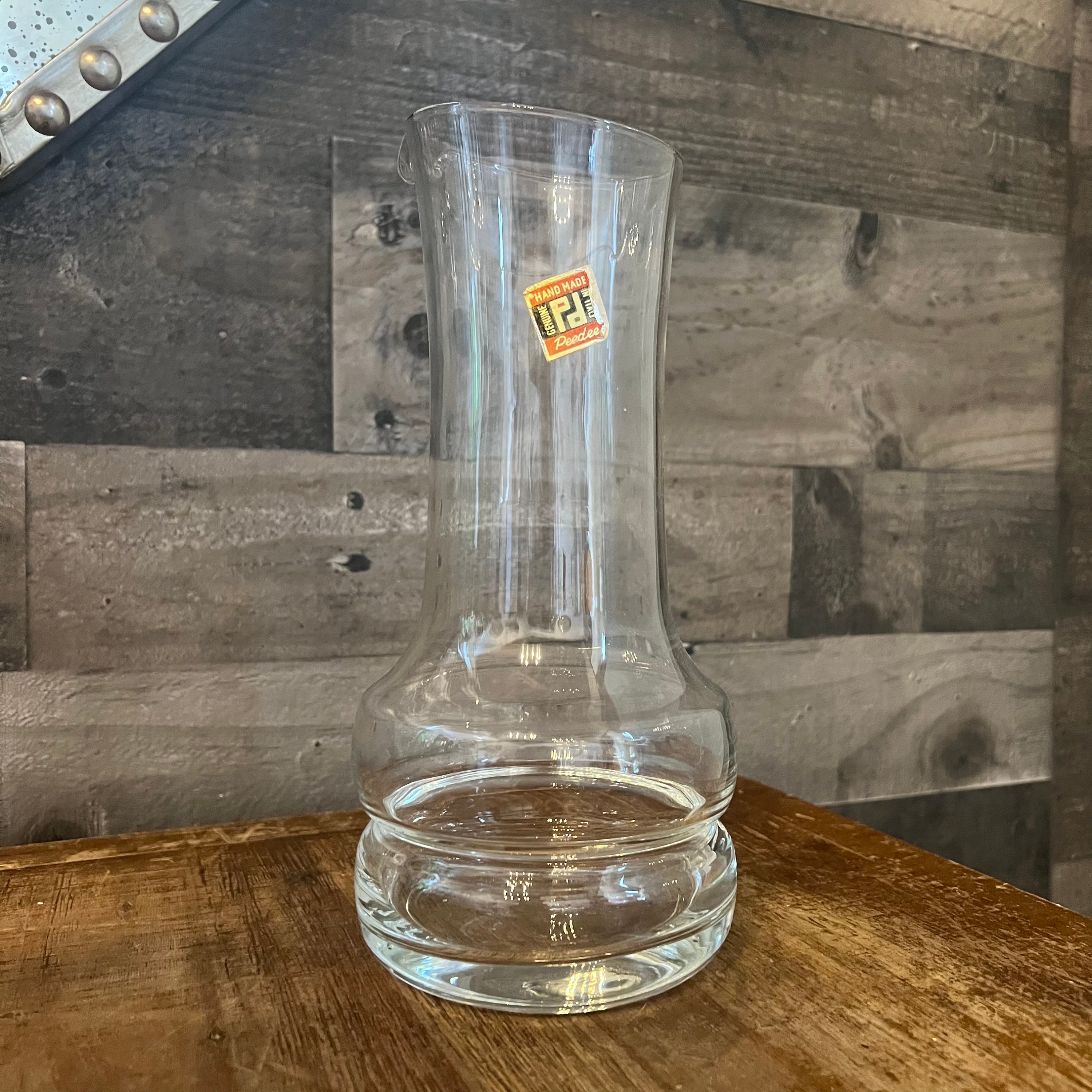 Vintage Peedee Clear Glass Pitcher Carafe Decanter - Etsy
