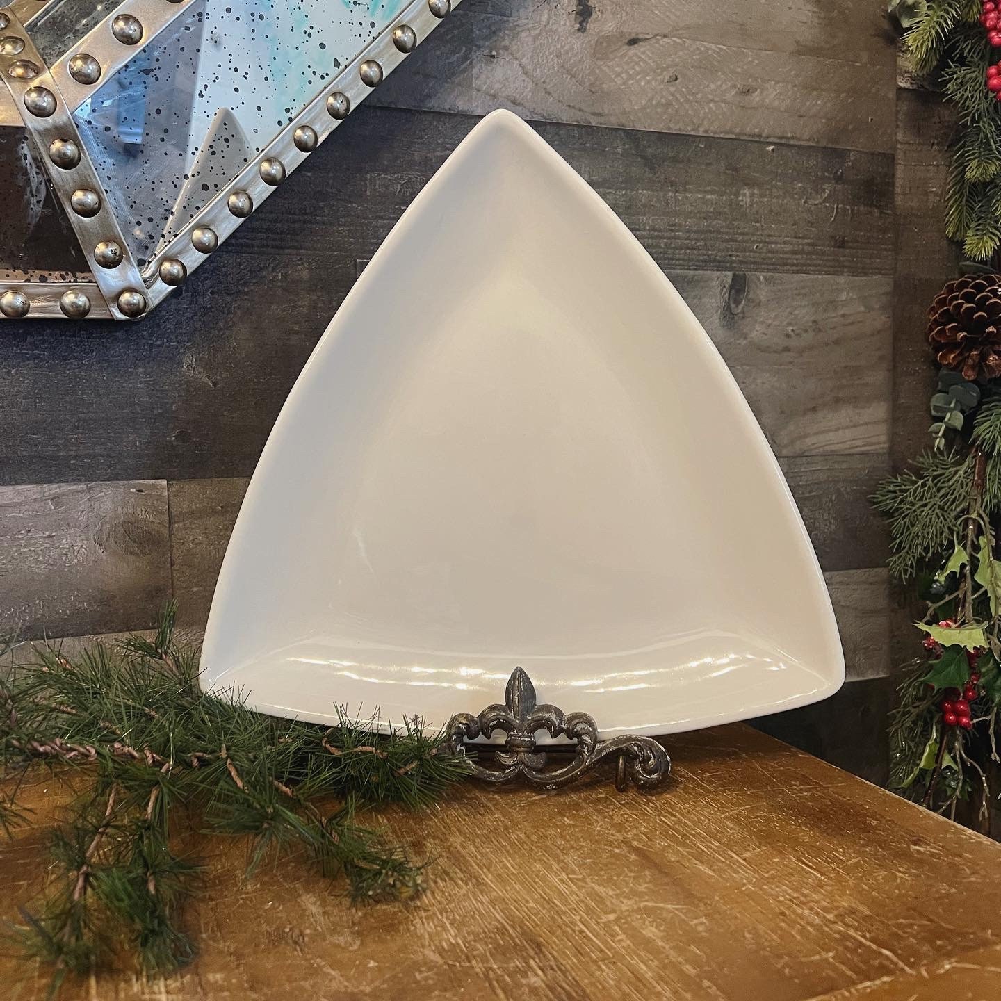 Vintage Tuxton Heavy Ceramic Triangle Plate Display Tray - Etsy
