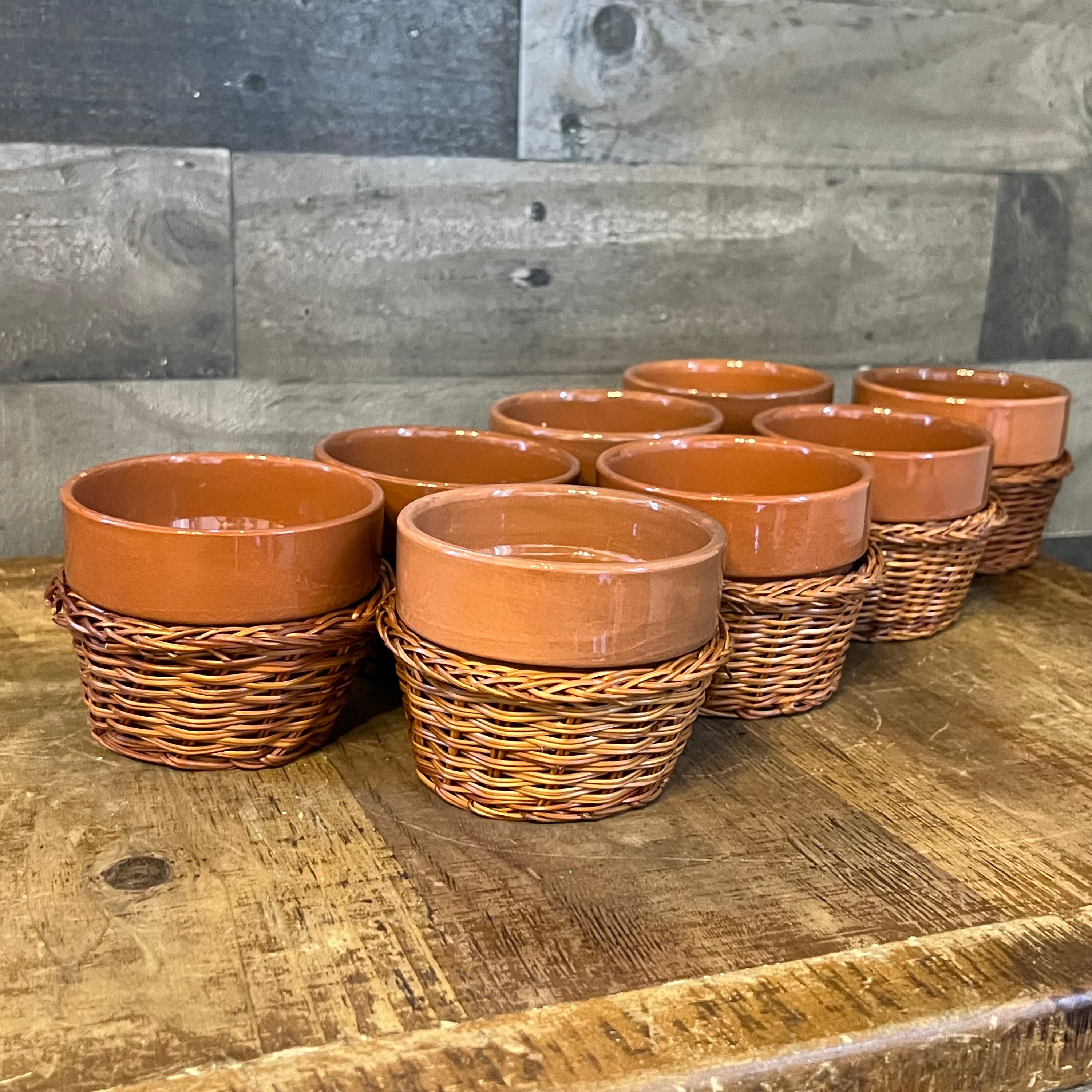 Petite Wicker Basket Planter Pots - Etsy