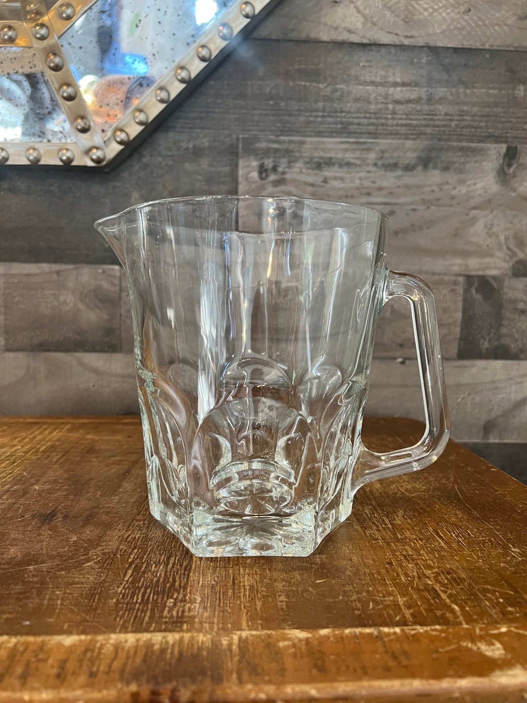 Vintage Duralex Spain Clear Glass Water Pitcher – Thumbprint Design - Etsy