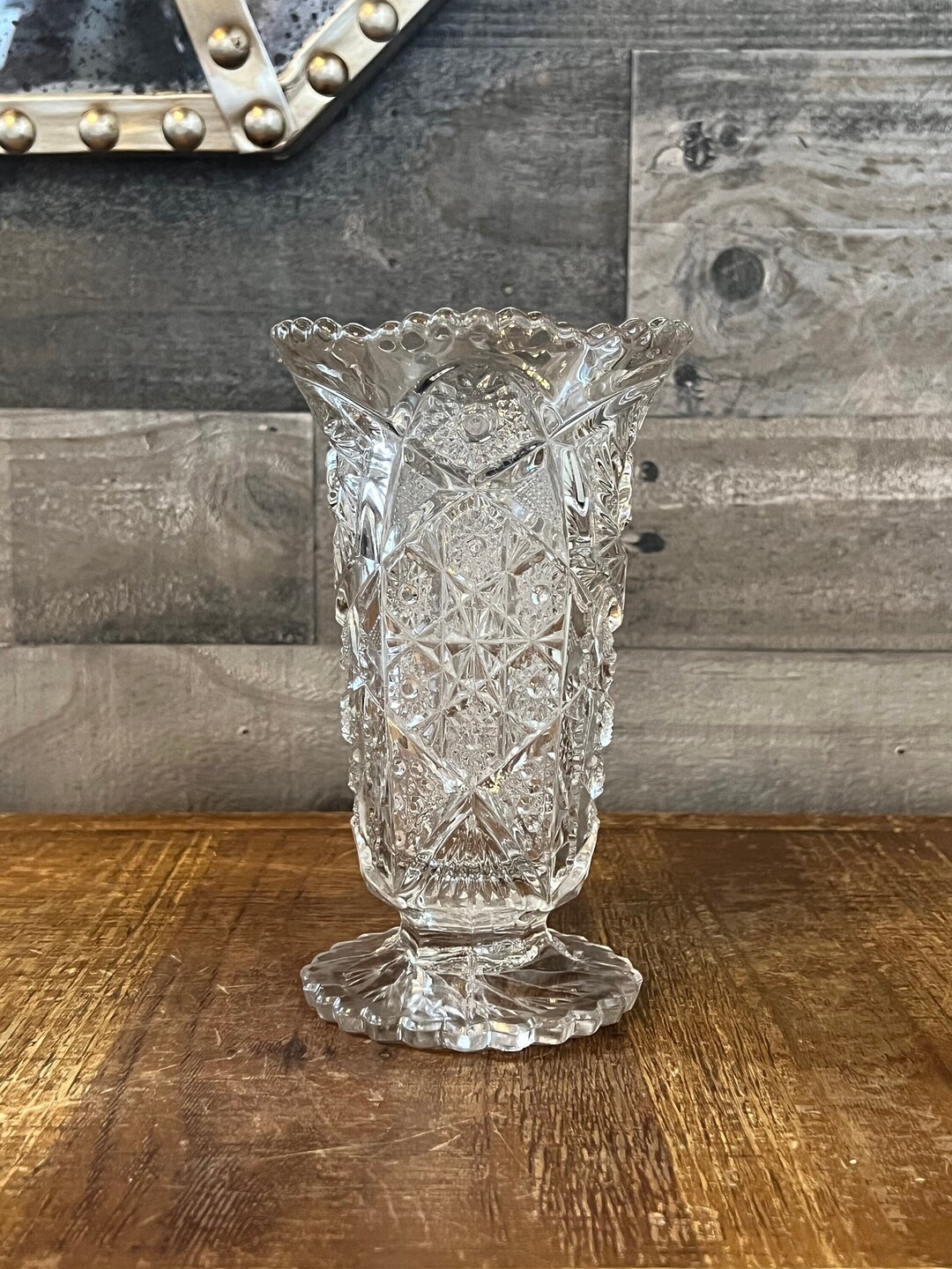 Vintage Imperial Glass Mid Century Vase - Elegant Vase - Flower Vase ...