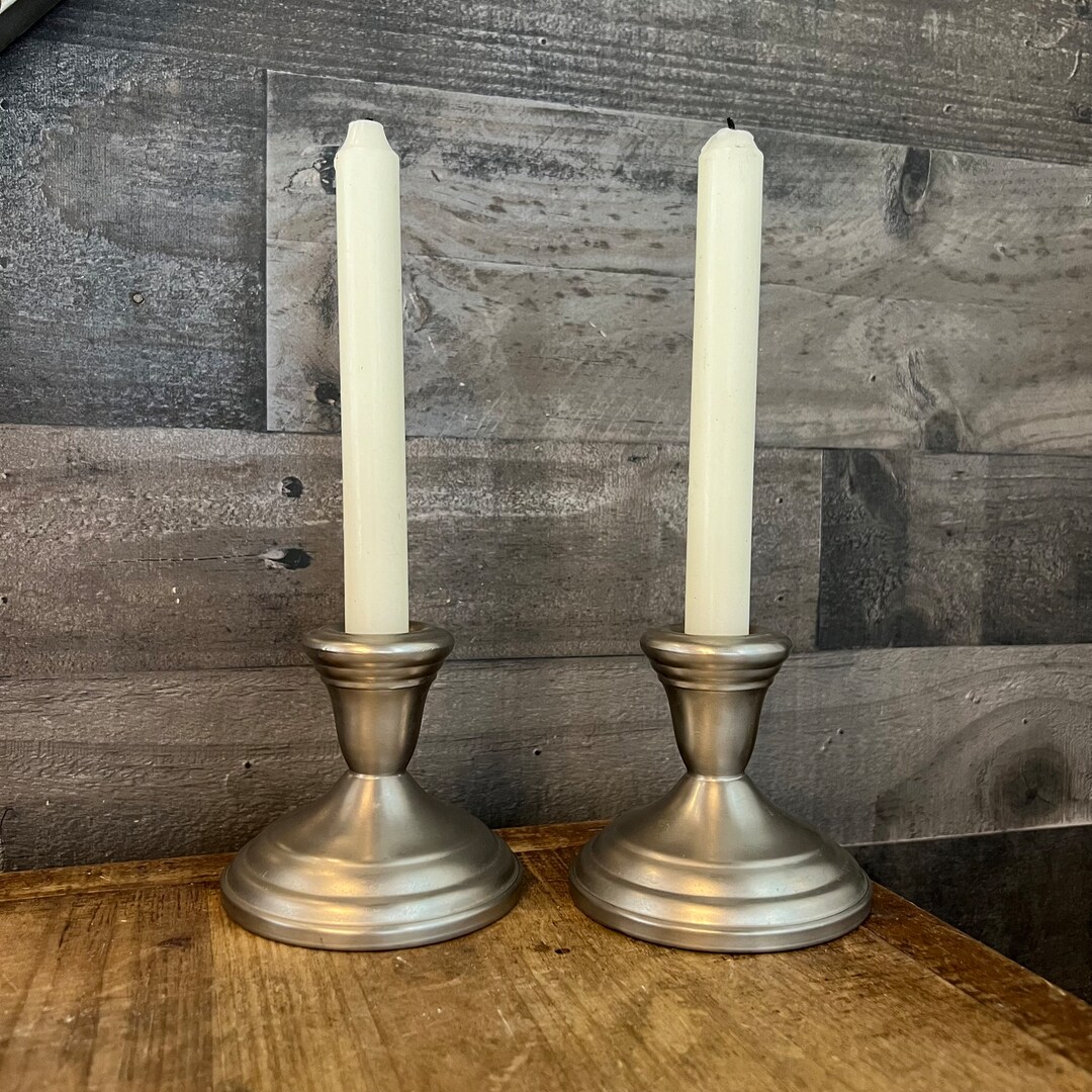 Vintage Pewter FB Rogers Provincetown Pewterlite Candlestick Holders ...