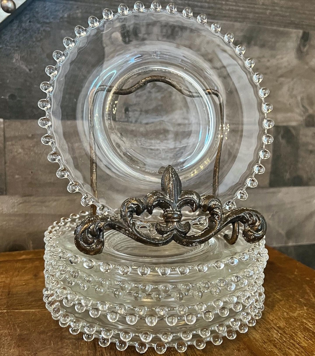 8 Imperial Glass Candlewick Clear Stem 3400 7 Salad Plate - Etsy