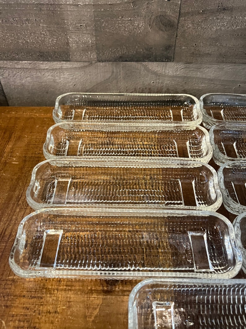 Vintage Clear Glass Corn on the Cob Holders Set of 9 Corn - Etsy