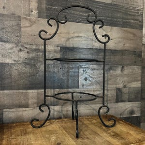 Wrought Iron 2 Tier Plate Rack - Pie Rack - Dessert Stand - Etsy