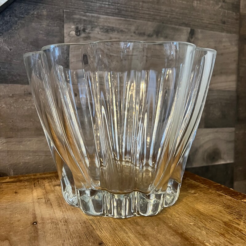 Clear Wavy Glass Bowl - Etsy