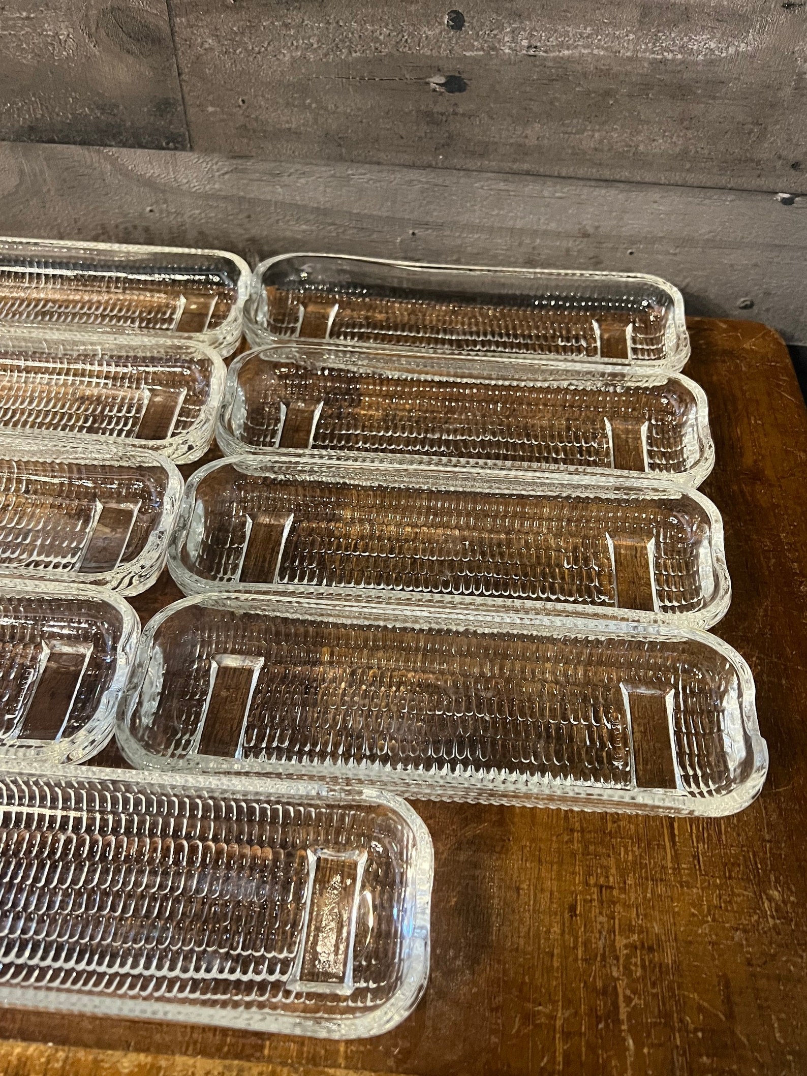 Vintage Clear Glass Corn on the Cob Holders Set of 9 Corn - Etsy