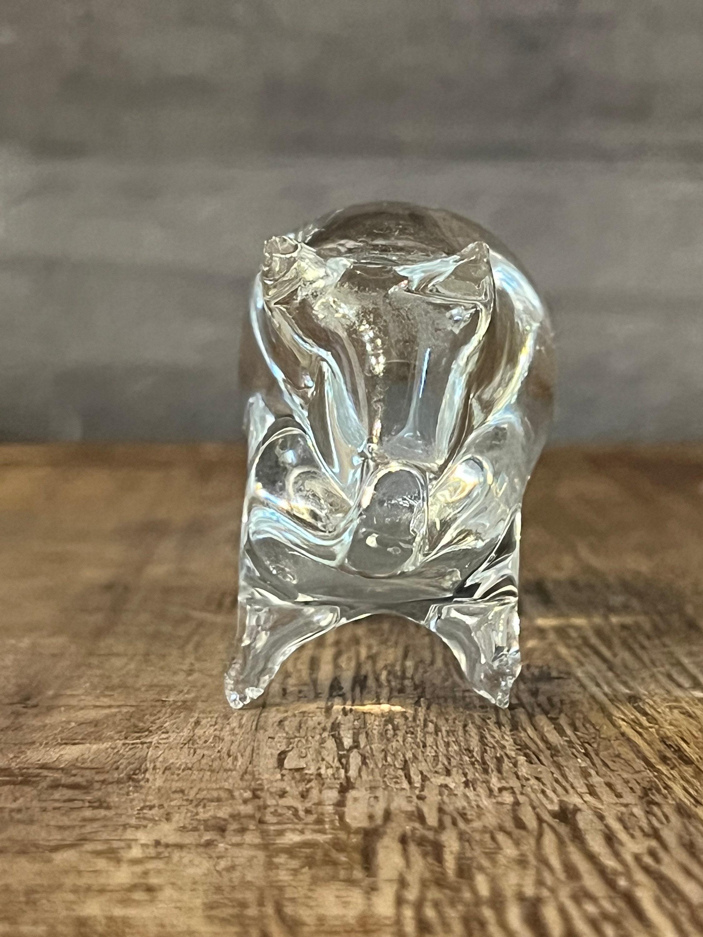 Clear Glass Pig Figurine - Etsy